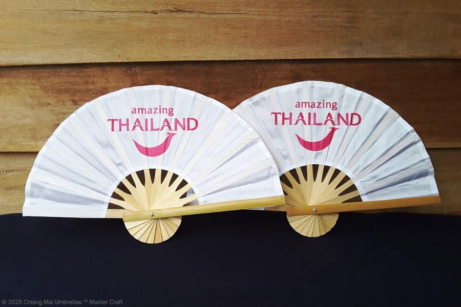 Custom Promotional Folding Hand Fans - Gallery | Chiang Mai Umbrellas