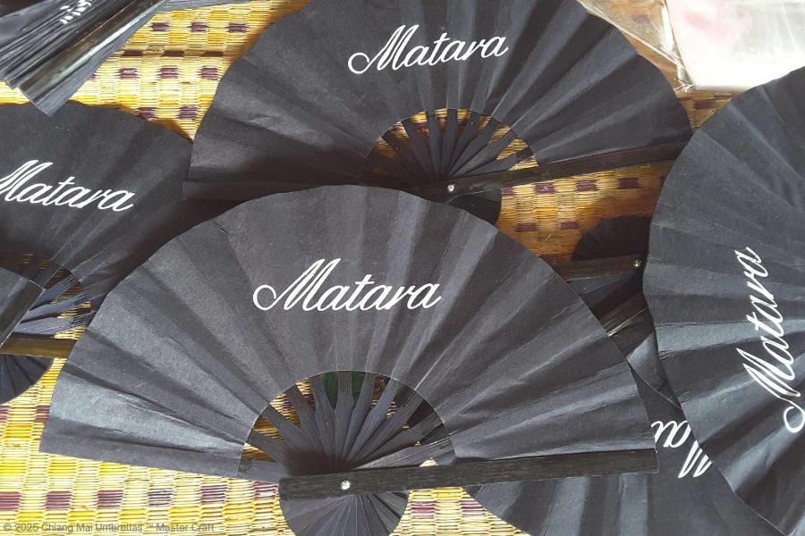 Custom Promotional Folding Hand Fans - Gallery | Chiang Mai Umbrellas