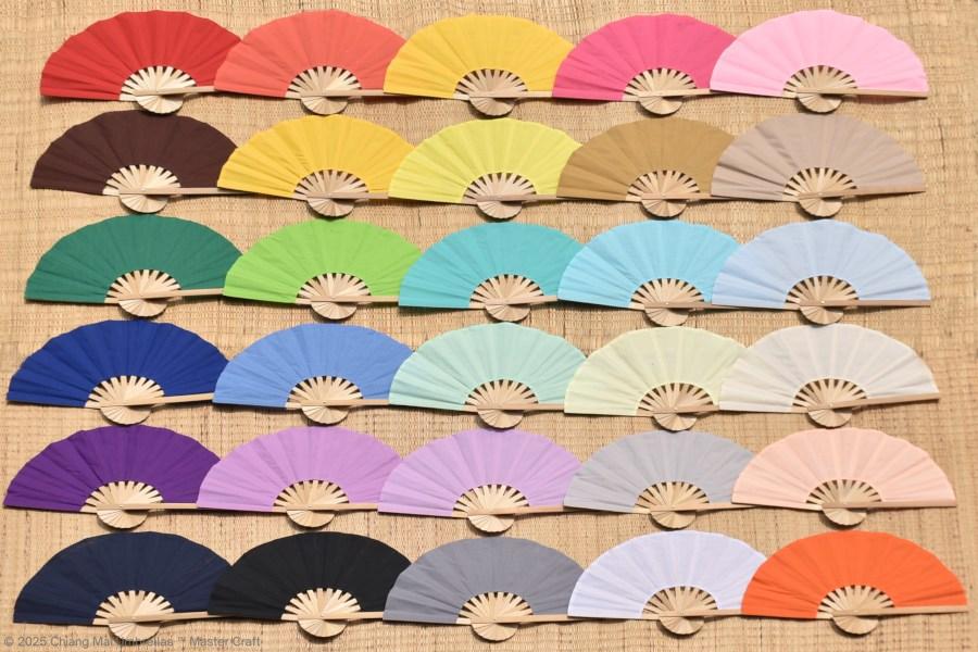 Fabric Folding Hand Fans | Chiang Mai Umbrellas